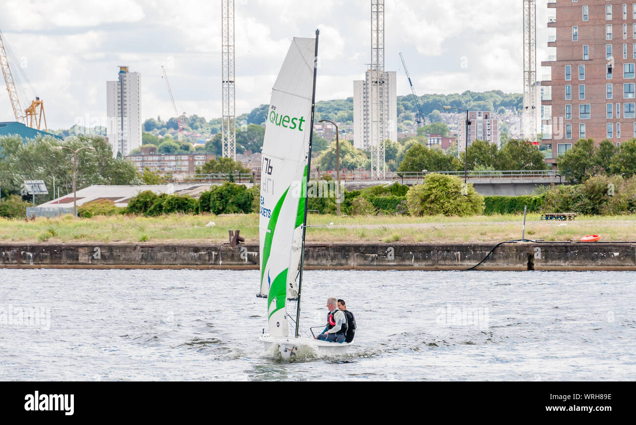 London, England, UK - September 01, 2019: Royal Docks Adventure the ...