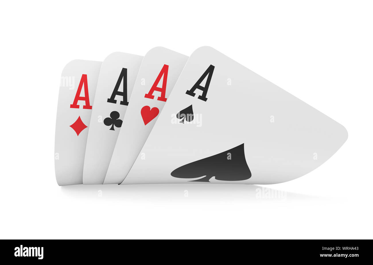 Four Aces Playing Cards Isolated Stock Photo - Alamy