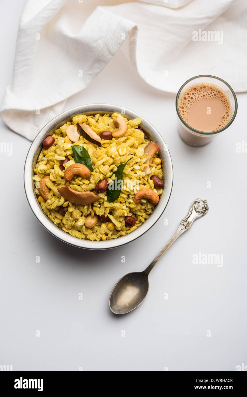 Jada Poha Namkeen Chivda / Thick Pohe Chiwda is a jar snack with a mix ...