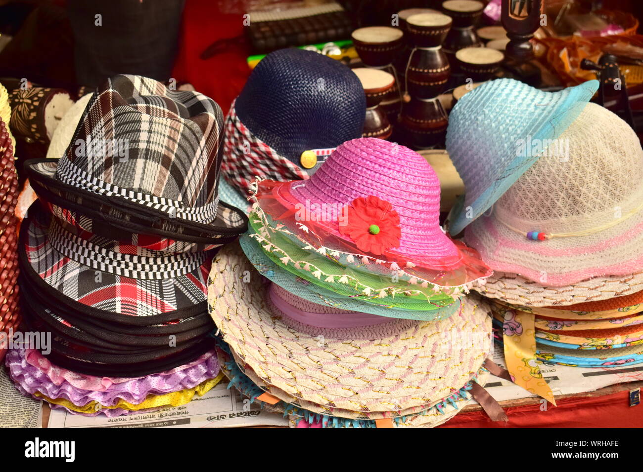 colorful hats with beautiful design Stock Photo - Alamy