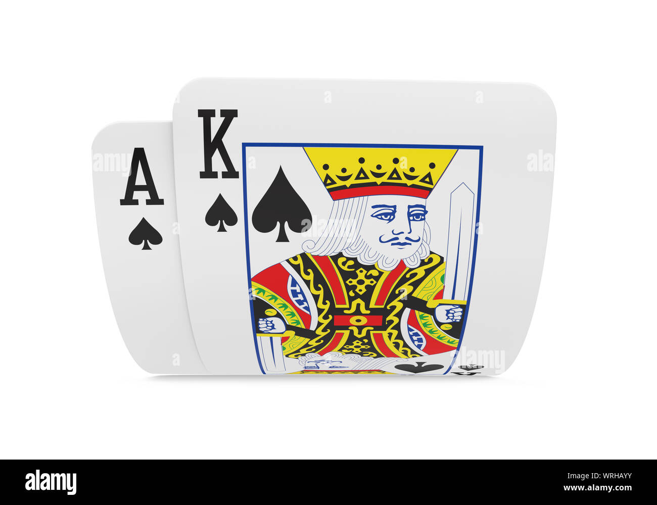Pair of Ace and King Playing Cards Isolated Stock Photo - Alamy