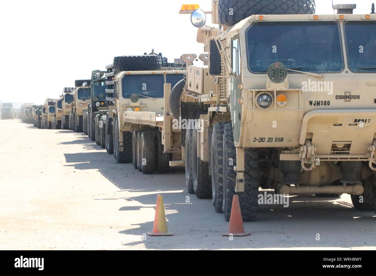 2-2 Stryker Brigade Combat Team unloads their Strykers, vehicles, and ...