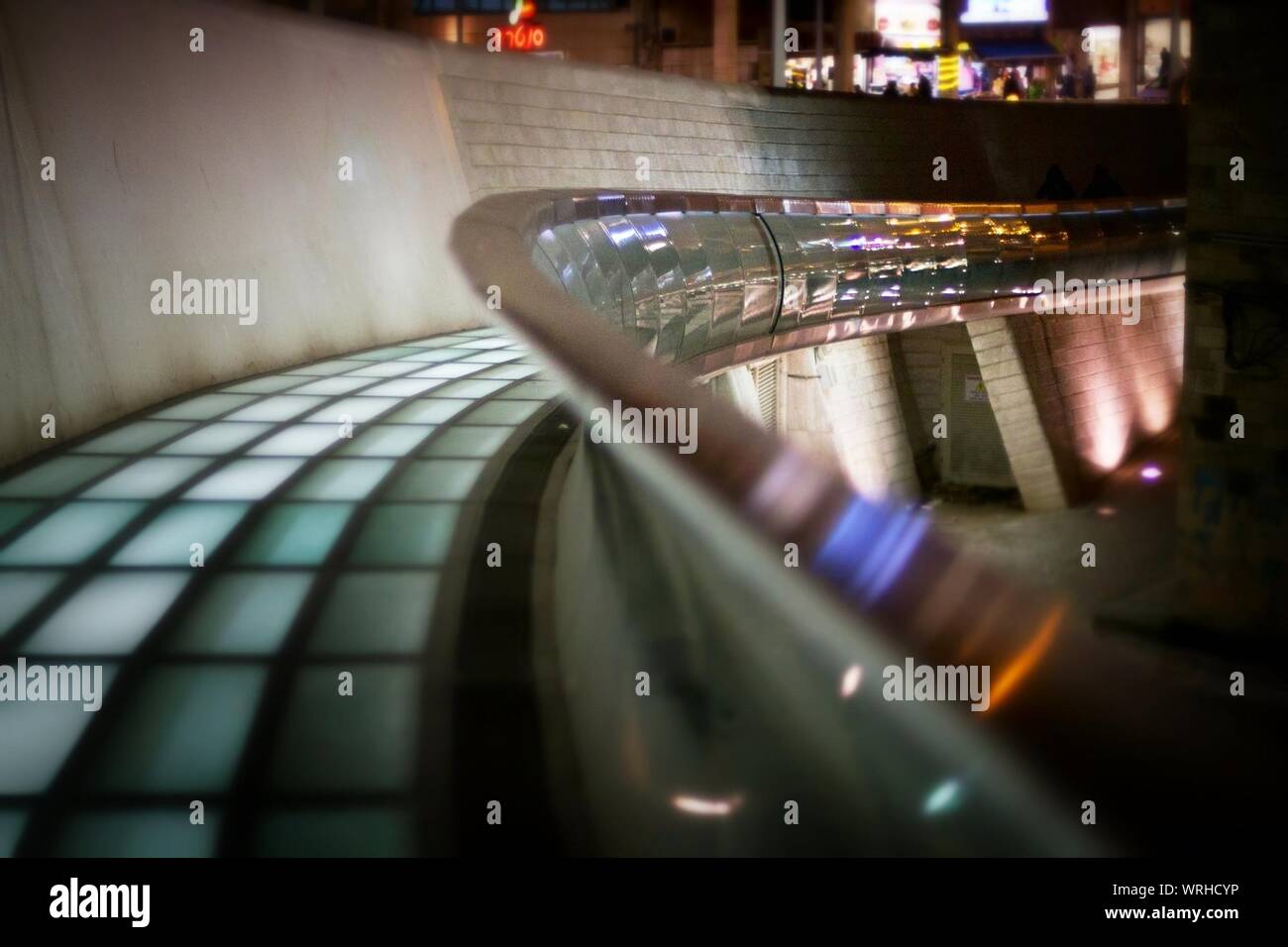 Modern City Bridge With Railing Stock Photo - Alamy