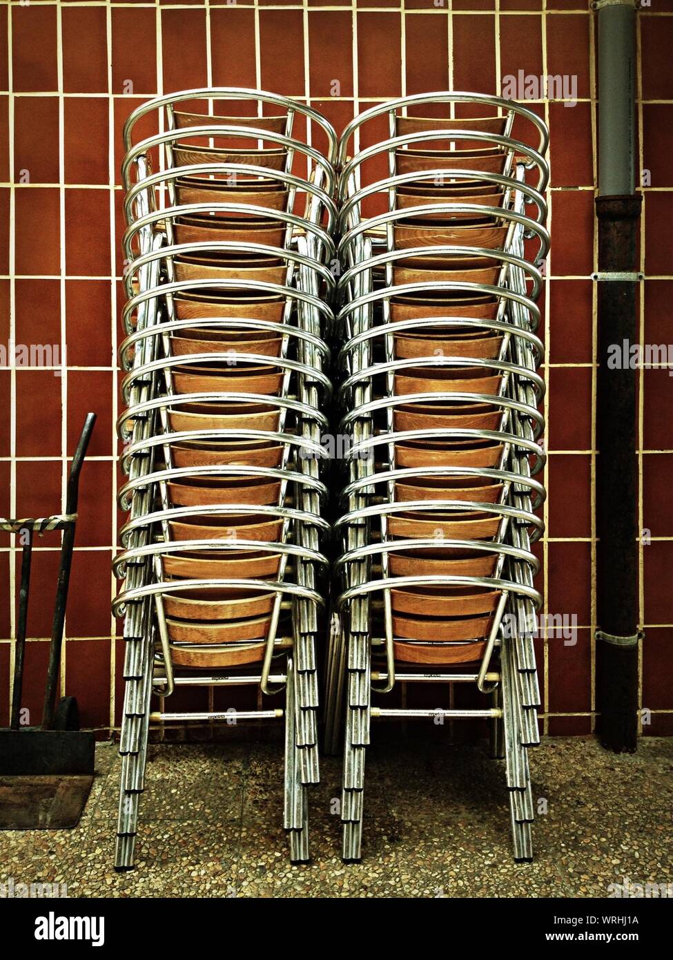 Chairs stack hi-res stock photography and images - Alamy