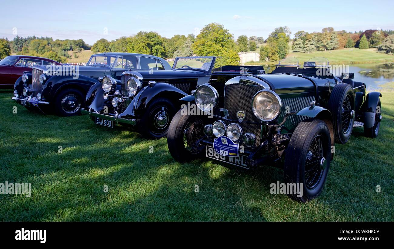 Pre war Bentley classic cars on show at the 2019 Concours D’Elegance at ...
