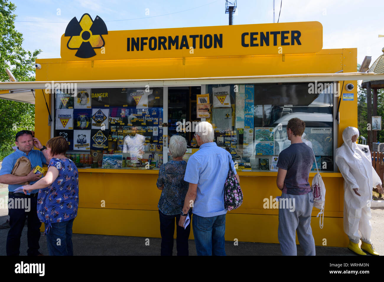 Chernobyl (Chornobyl): souvenir shop named "information center" at ...
