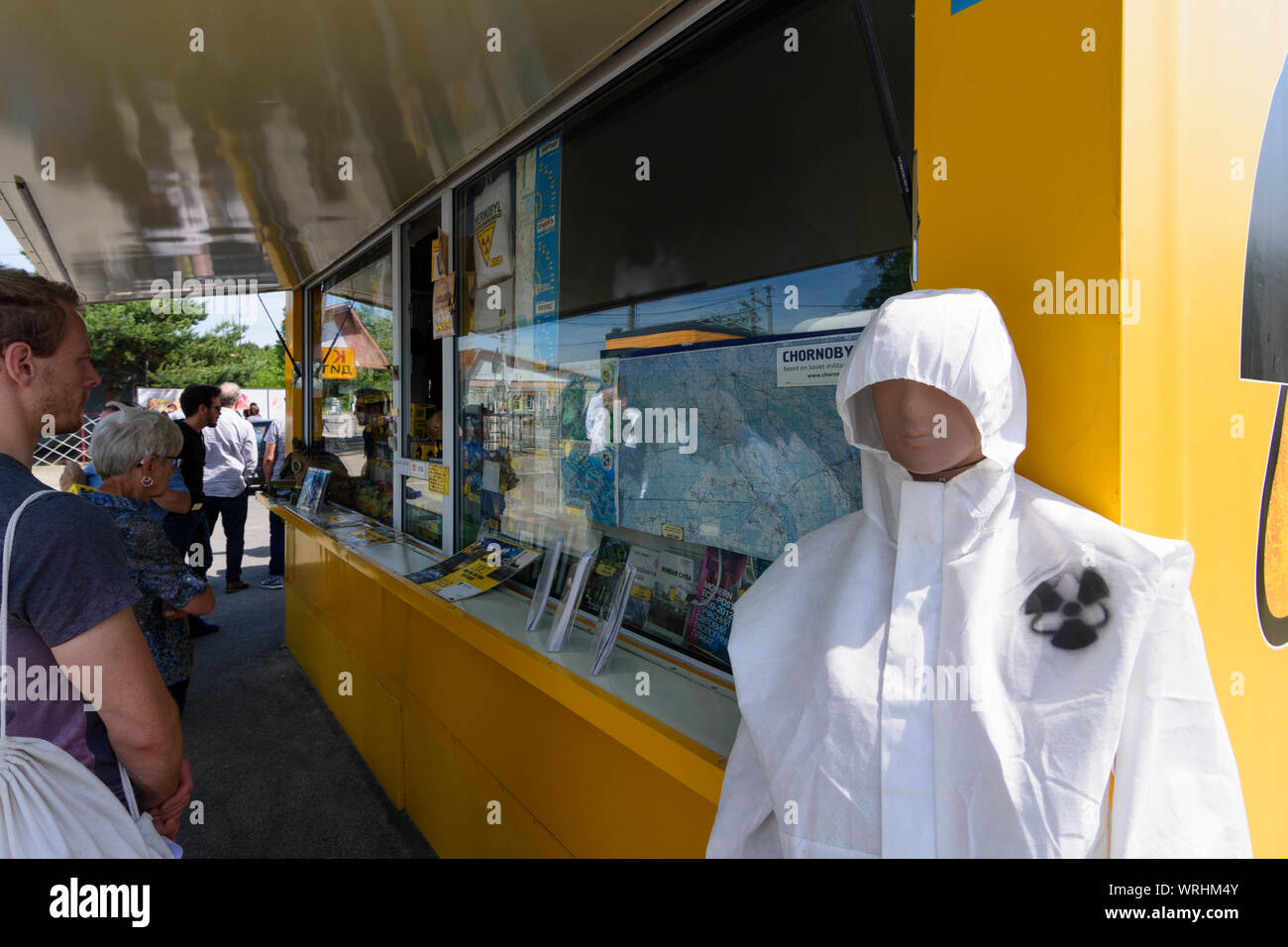 Chernobyl (Chornobyl): souvenir shop named "information center" at ...