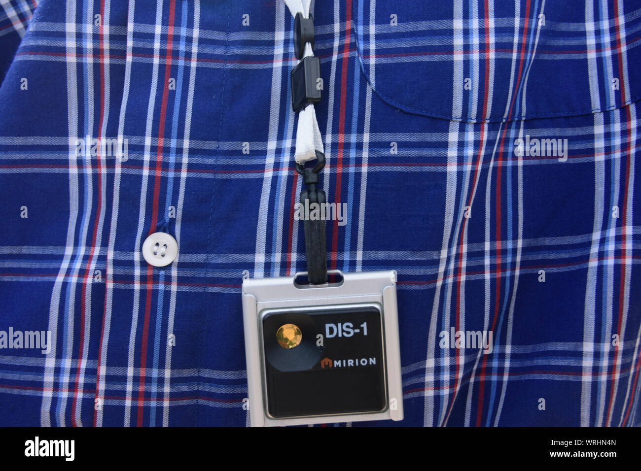 Chernobyl (Chornobyl): whole body" dosimeter at visitor in Chernobyl ...