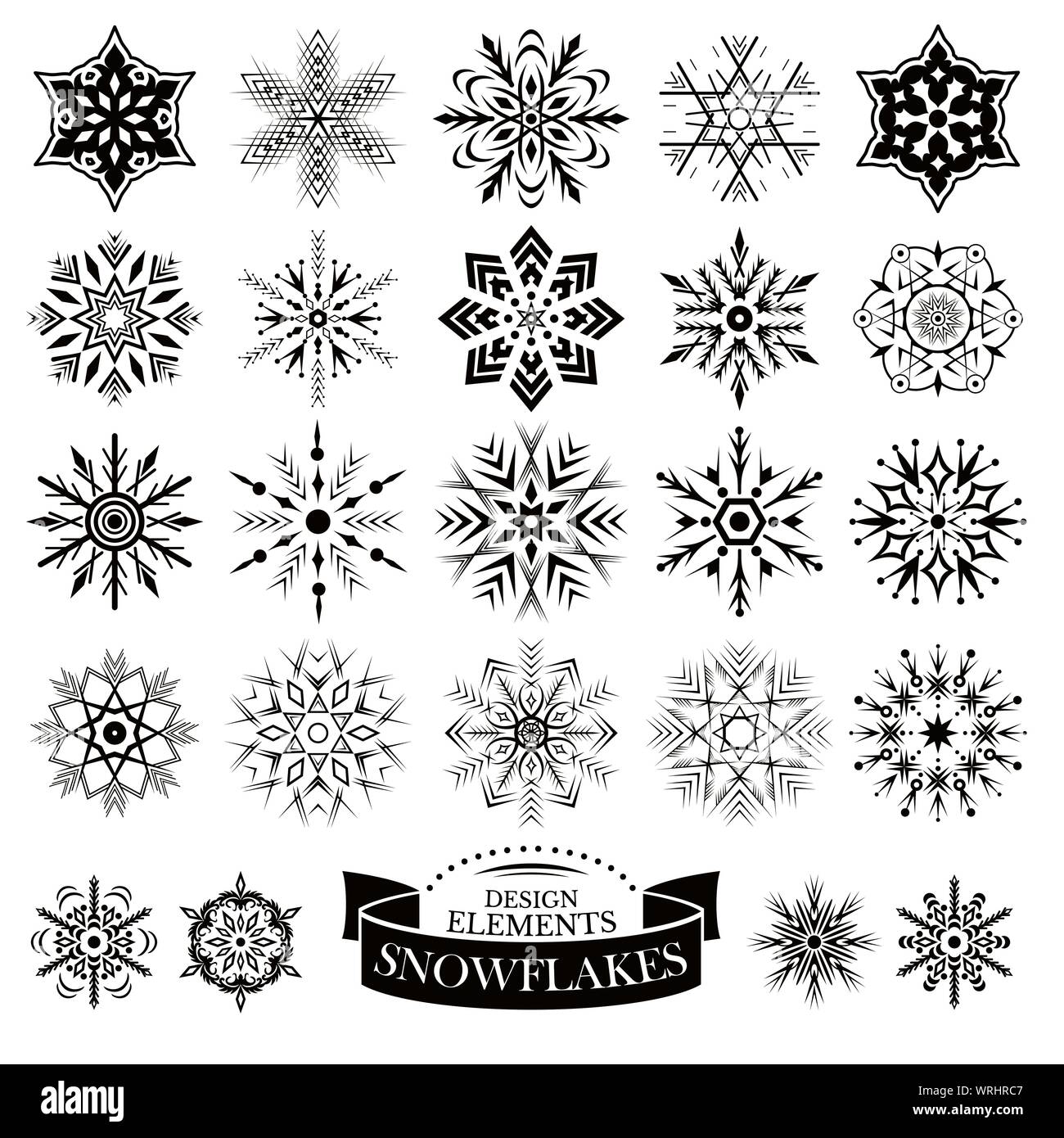 Set of different snowflakes Stock Vector Image & Art - Alamy