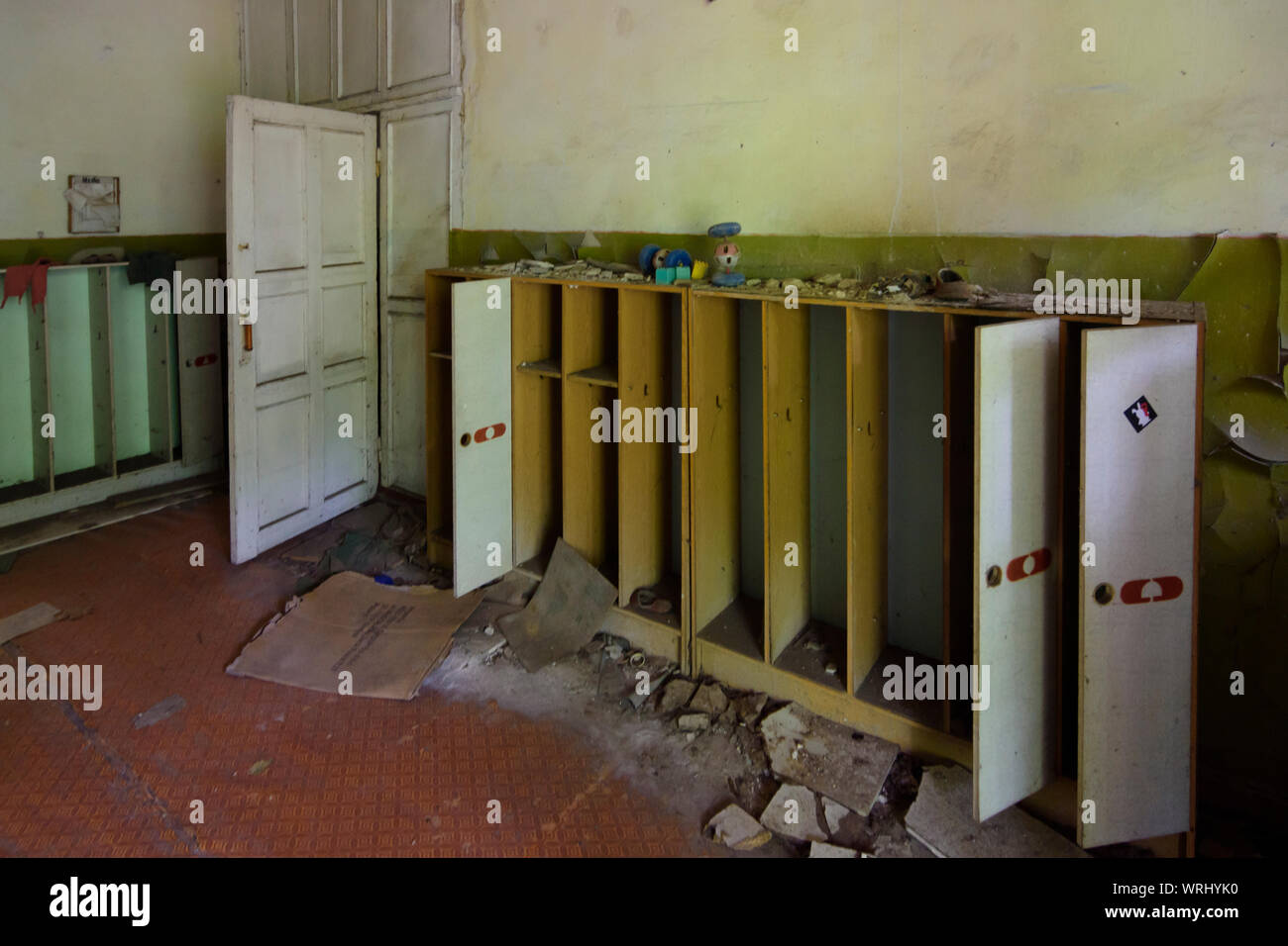 Chernobyl (Chornobyl): abandoned kindergarten of Kopachi in Chernobyl ...