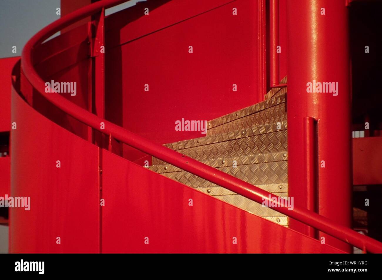 Red spiral staircase hi-res stock photography and images - Alamy