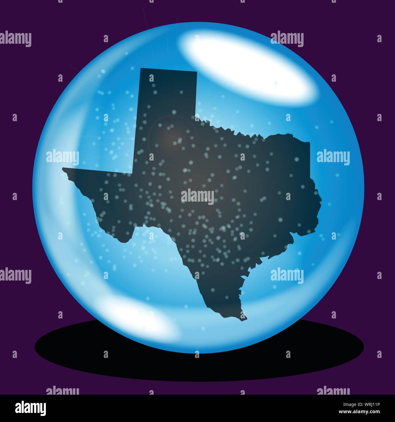 Texas State Crystal Ball Map Stock Vector Image & Art - Alamy