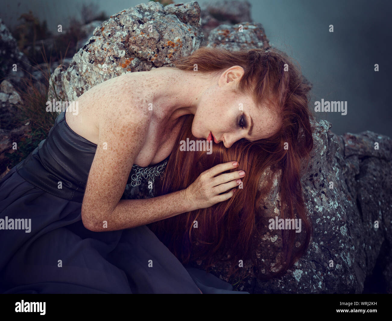 Valkyrie viking girl sword hi-res stock photography and images - Alamy