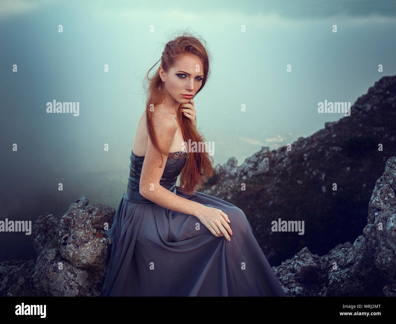 Valkyrie viking girl sword hi-res stock photography and images - Alamy