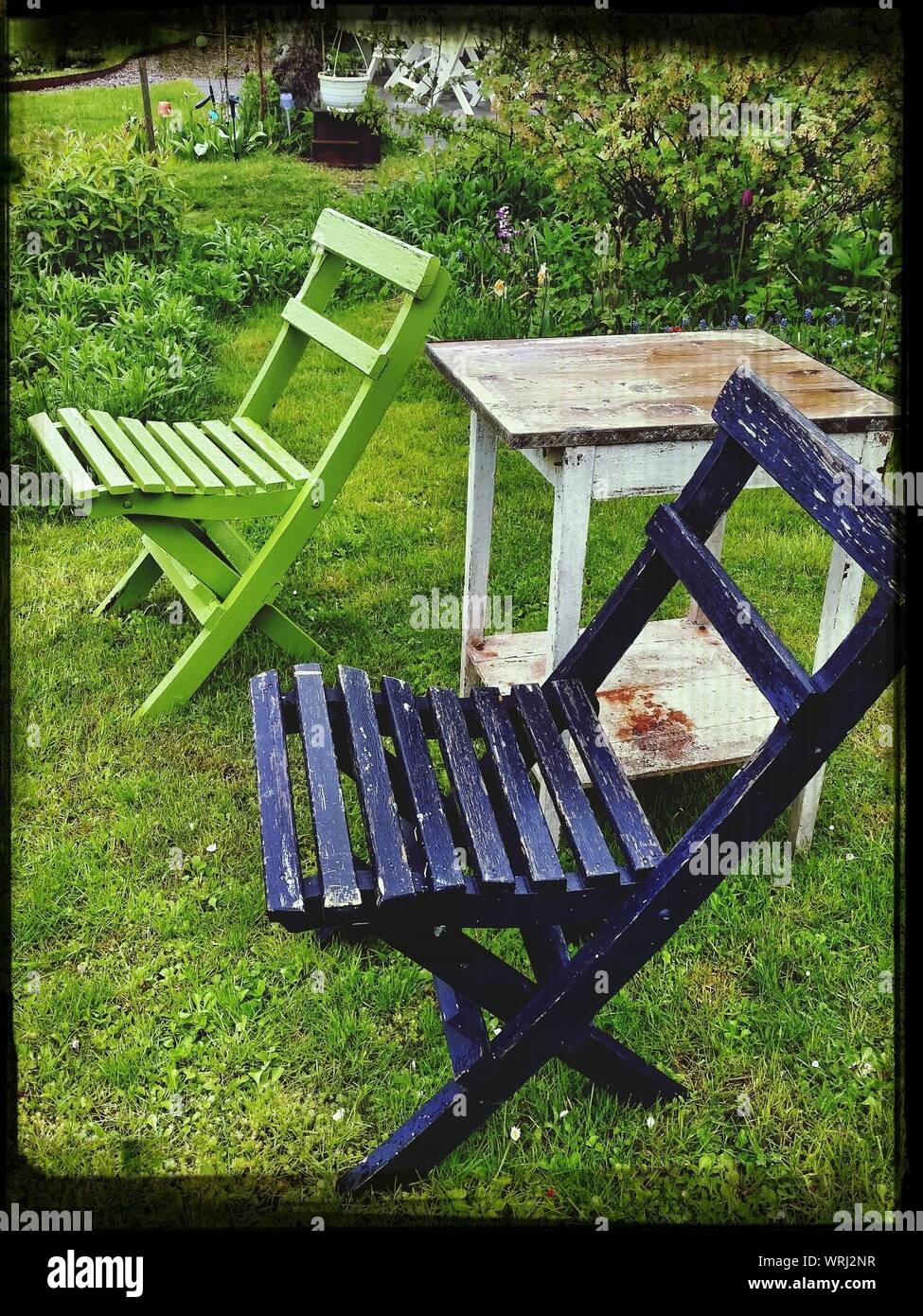 Table with grass hi-res stock photography and images - Alamy