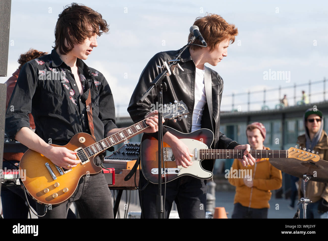 Rock band Folkestone Pier Stock Photo - Alamy