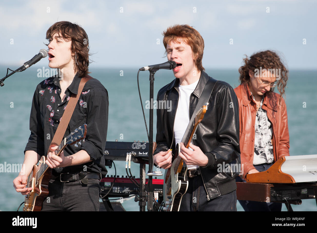 Rock band Folkestone Pier Stock Photo - Alamy