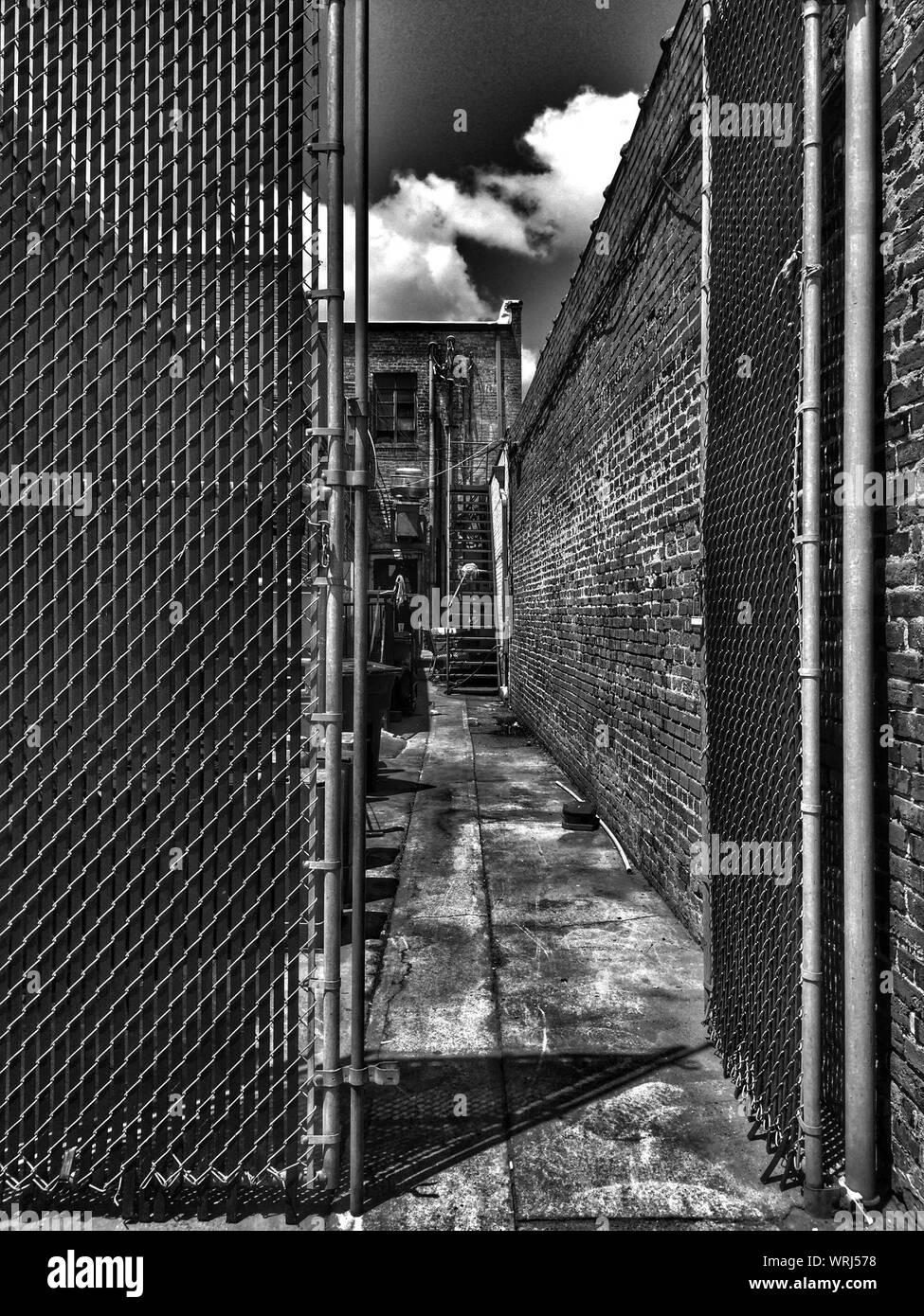 See through brick wall Black and White Stock Photos & Images - Alamy