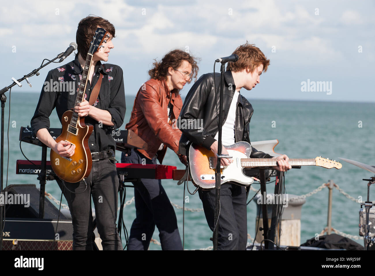 Rock band Folkestone Pier Stock Photo - Alamy