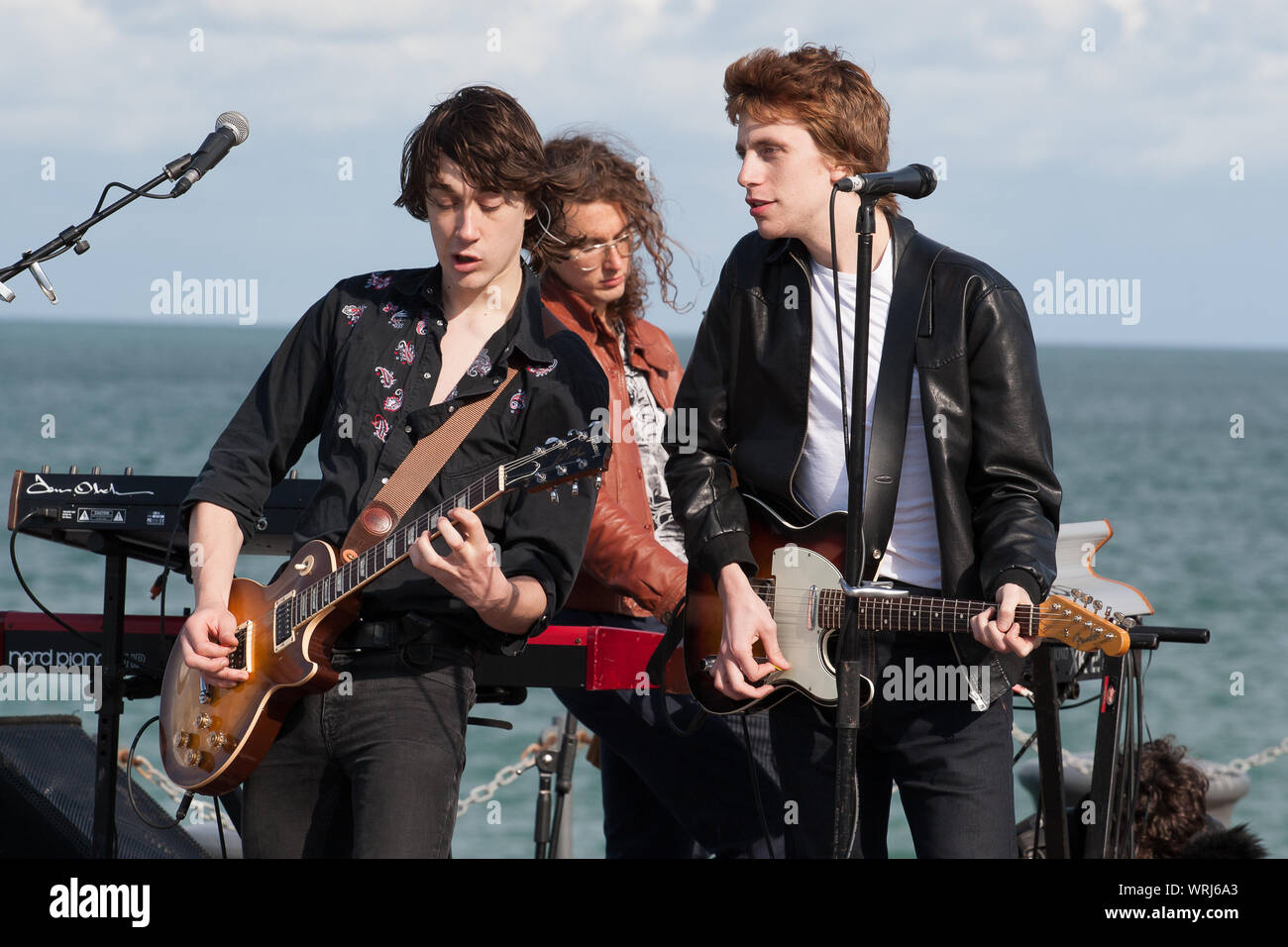 Rock band Folkestone Pier Stock Photo - Alamy