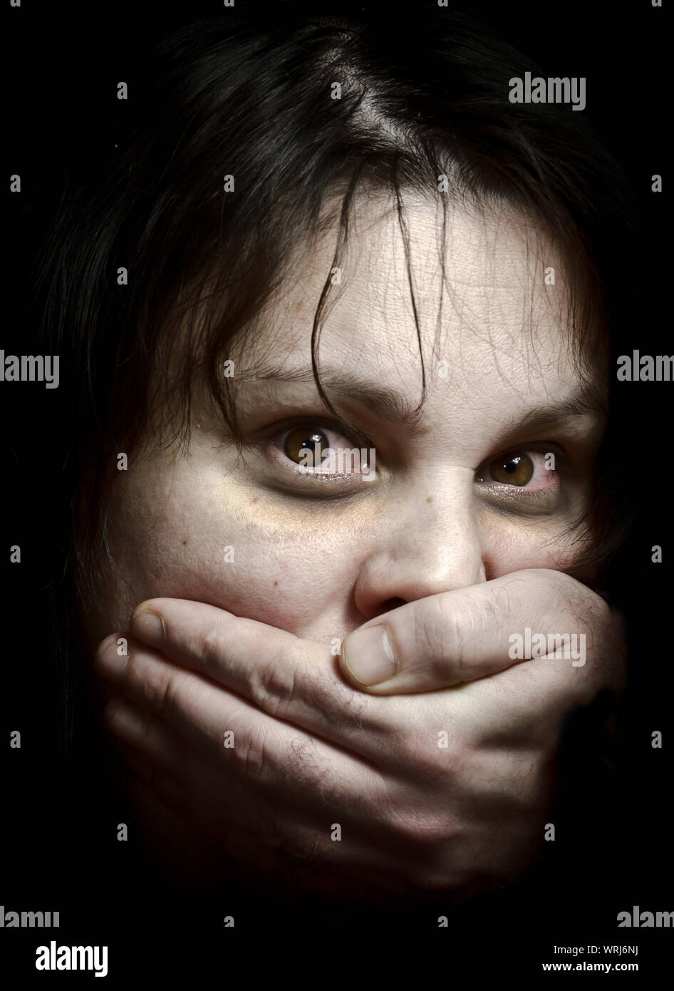 Hand face woman hi-res stock photography and images - Alamy
