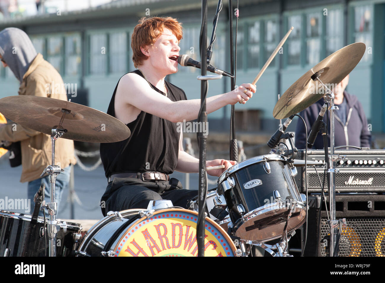 Drummer playing drums hi-res stock photography and images - Alamy