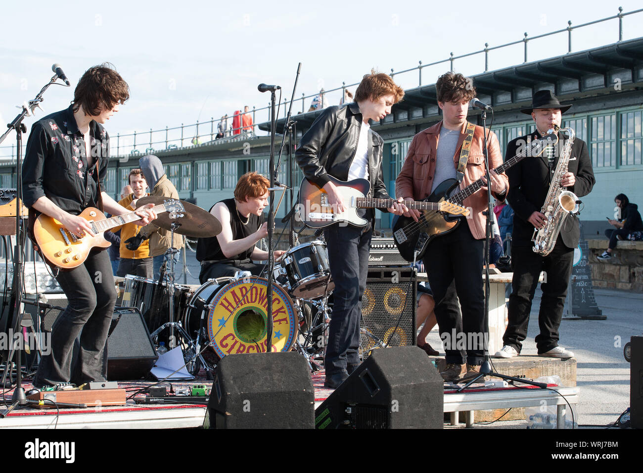 Rock band Folkestone Pier Stock Photo - Alamy