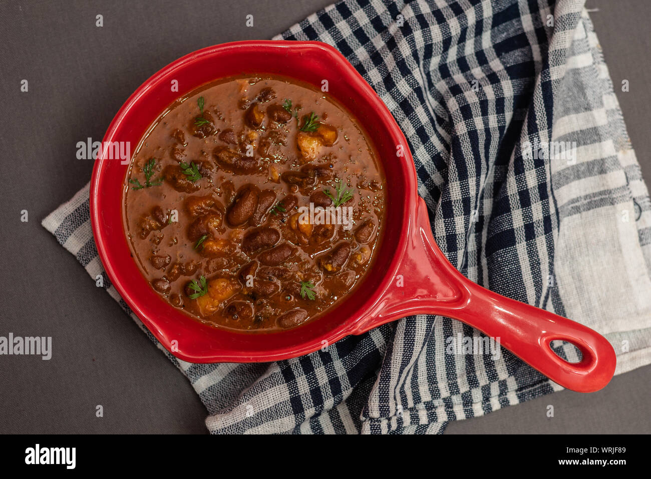 Feijoada a stew of beans with beef and pork of Portuguese origin Stock ...