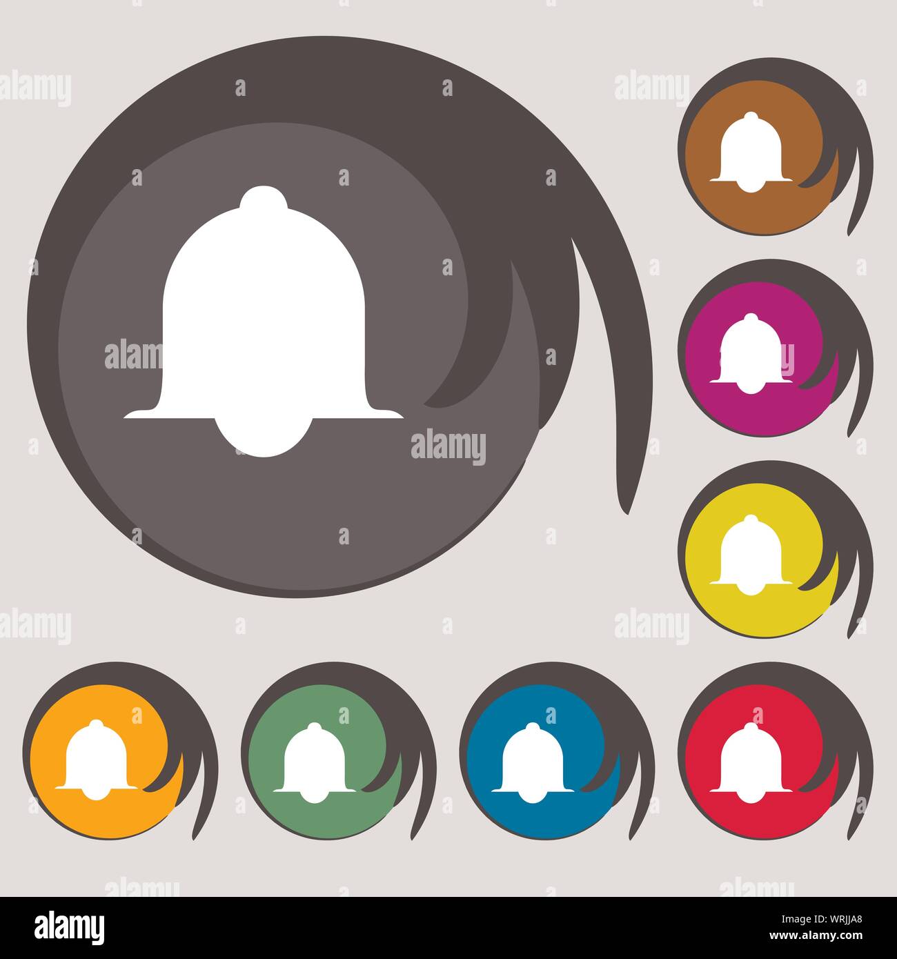 Alarm Bell Sign Icon Wake Up Alarm Symbol Speech Bubbles Information