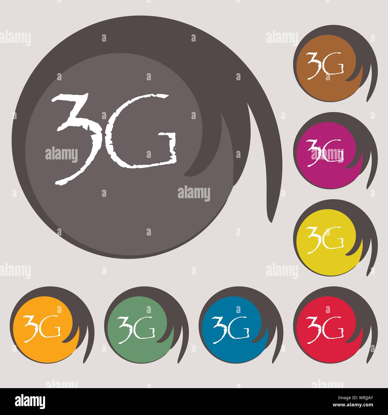 3G sign icon. Mobile telecommunications technology symbol. Symbols on ...