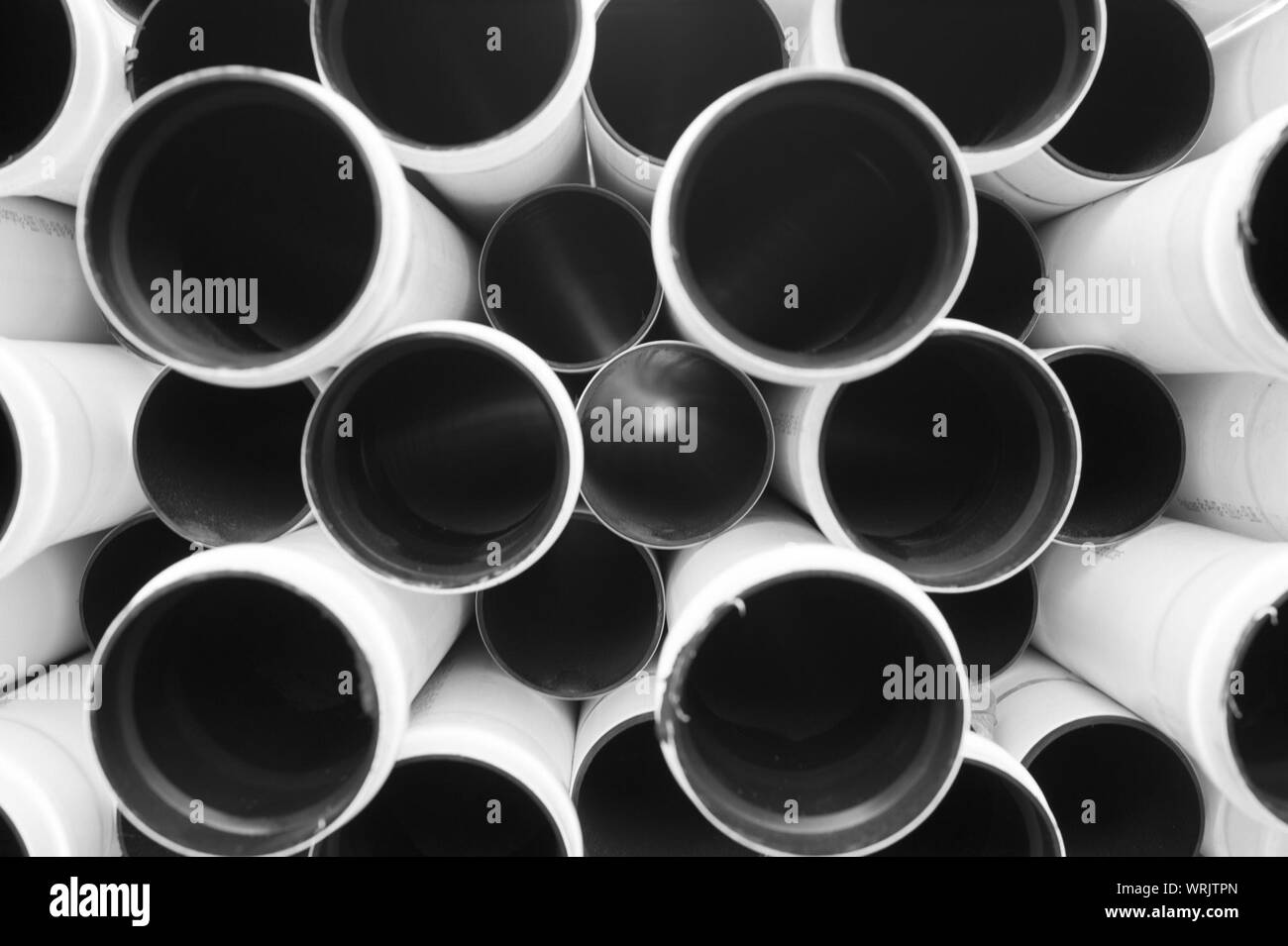 Stack of pipes Black and White Stock Photos & Images - Alamy
