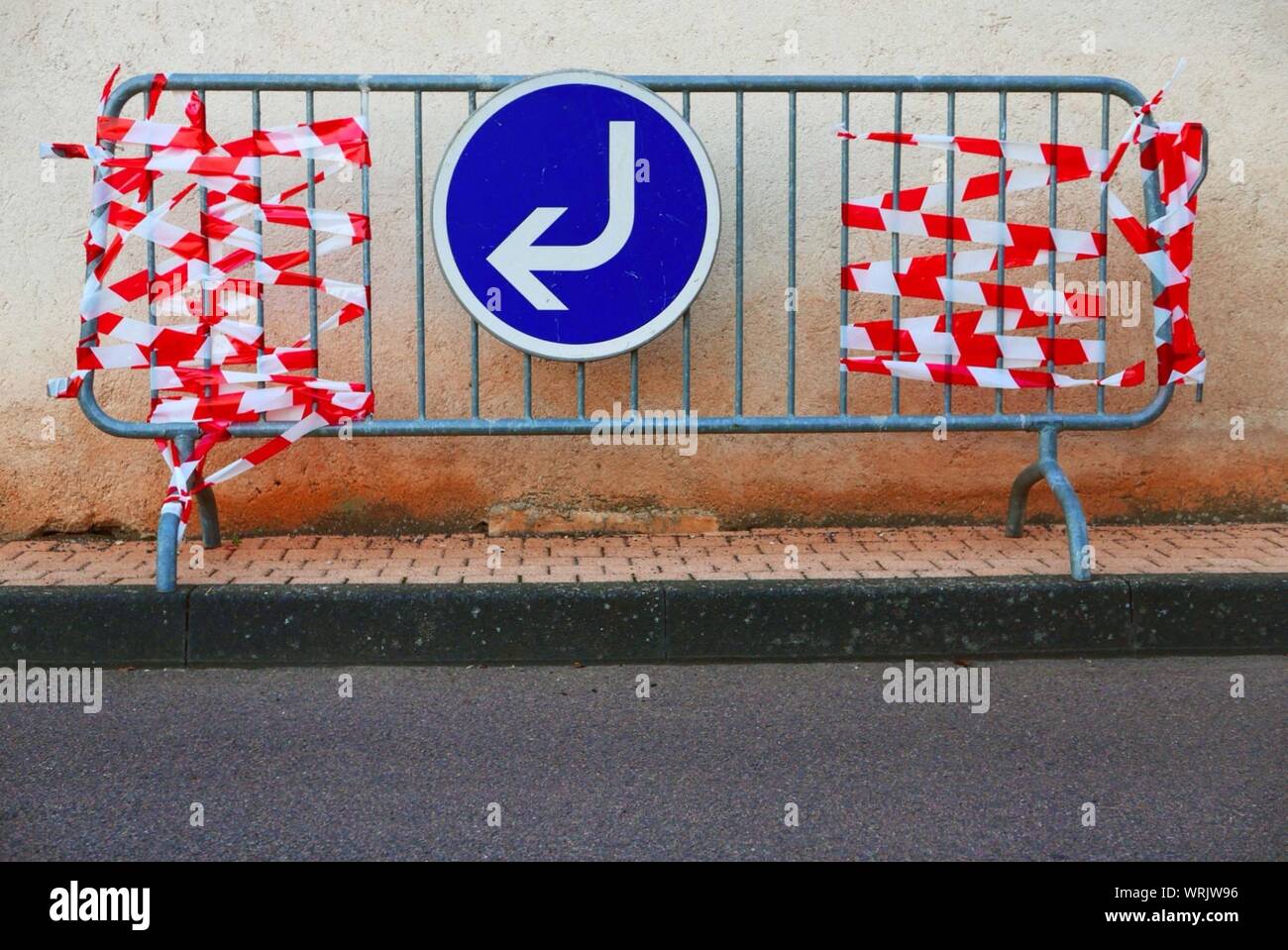 Barricade footpath barricade hi-res stock photography and images - Alamy