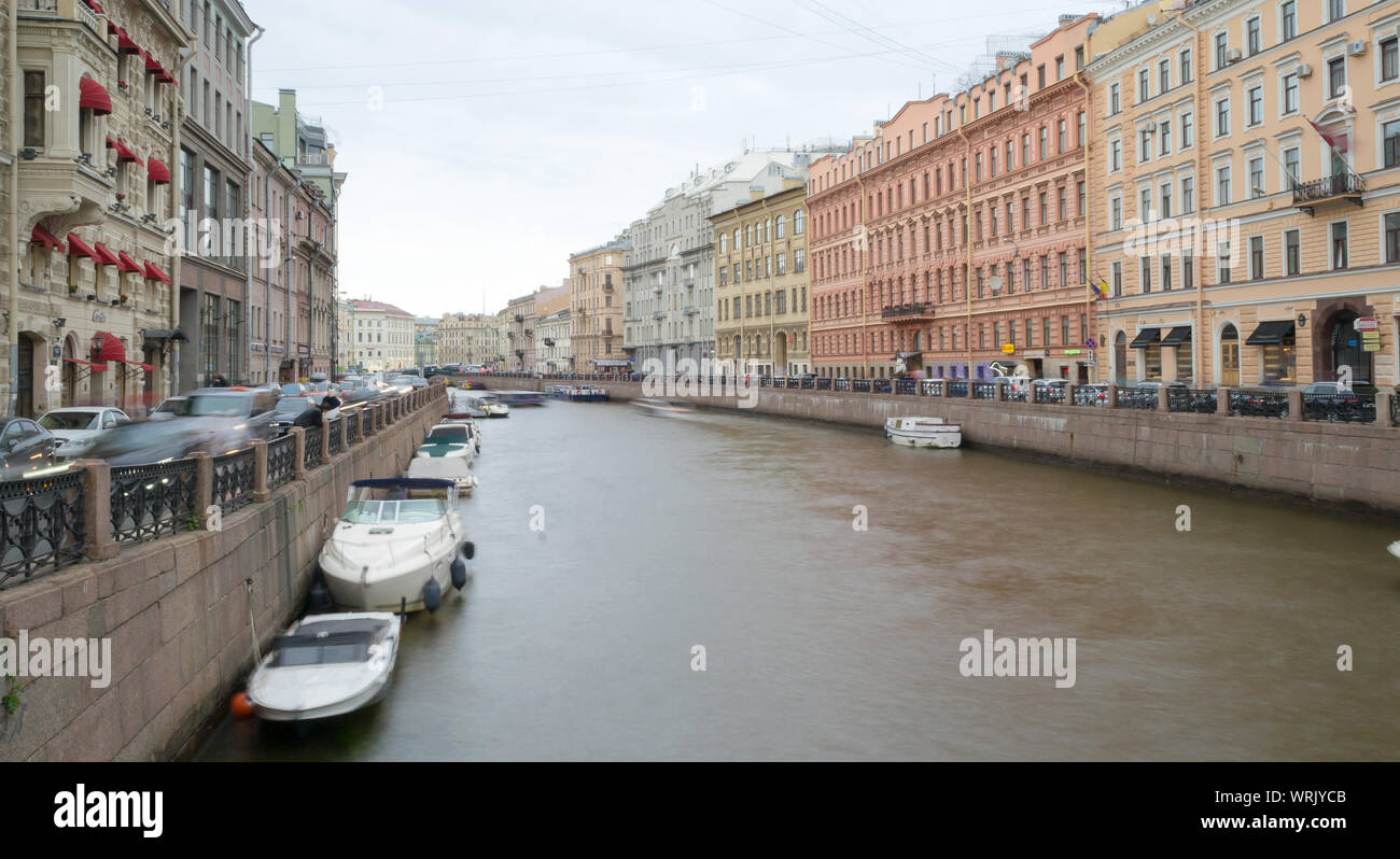 City detail of Saint Petersburg a Russian beautiful city full of rivers ...