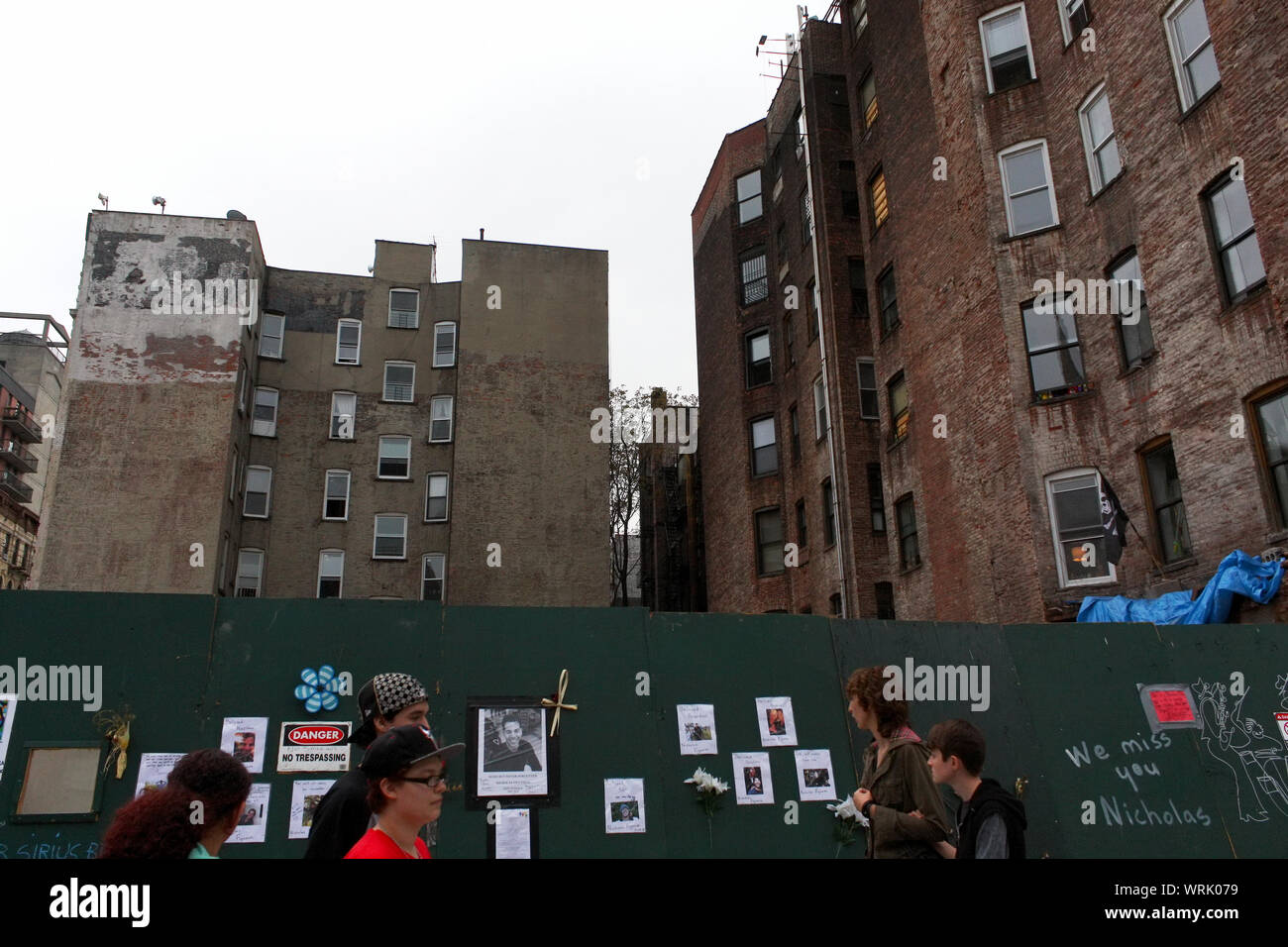 Site of an explosion, caused by an illegal gas line, which killed two ...