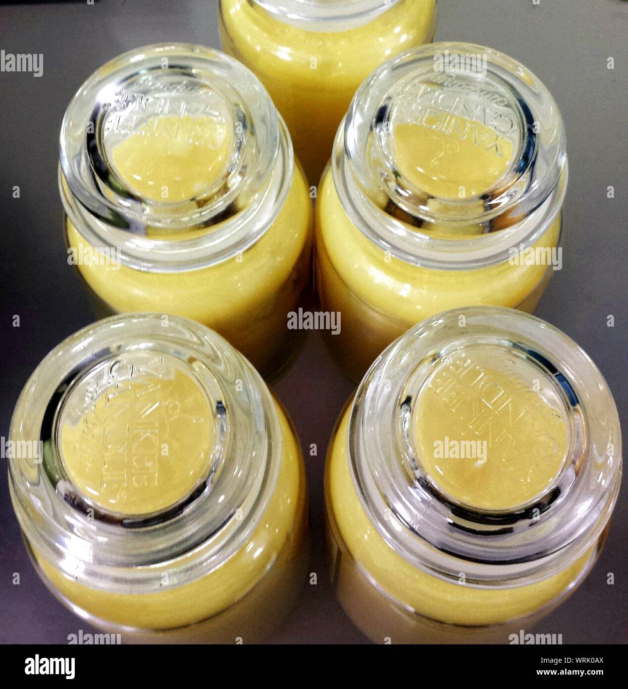 Candle glass jars hi-res stock photography and images - Alamy