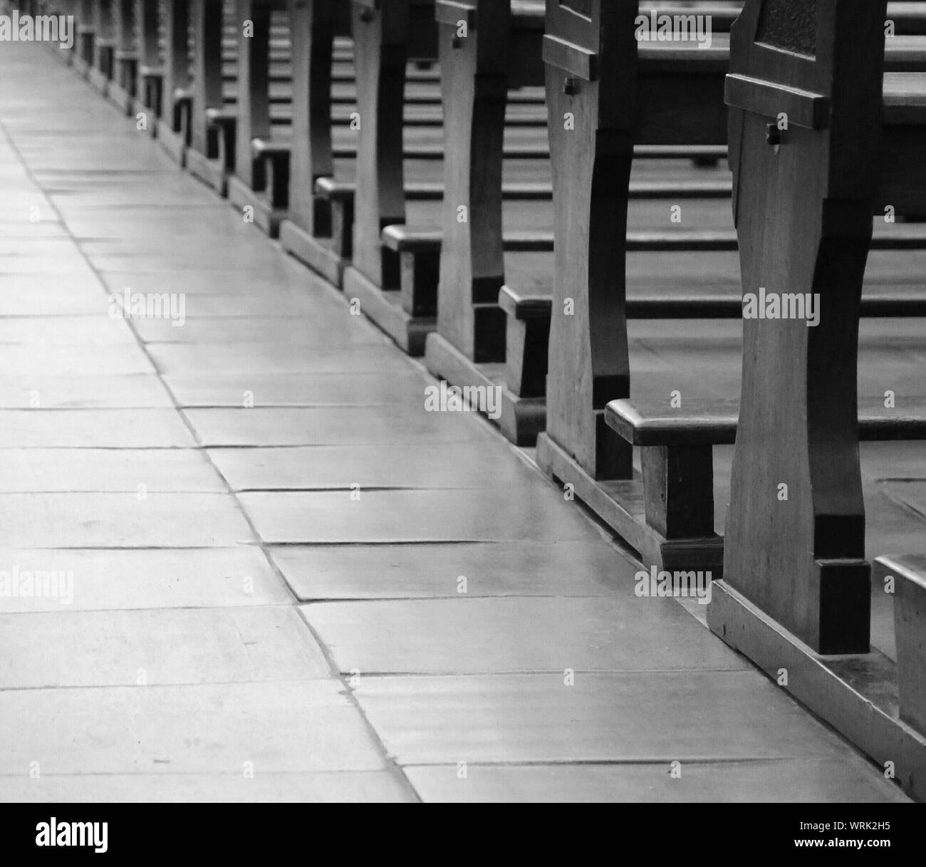 Our pew at church Black and White Stock Photos & Images - Alamy