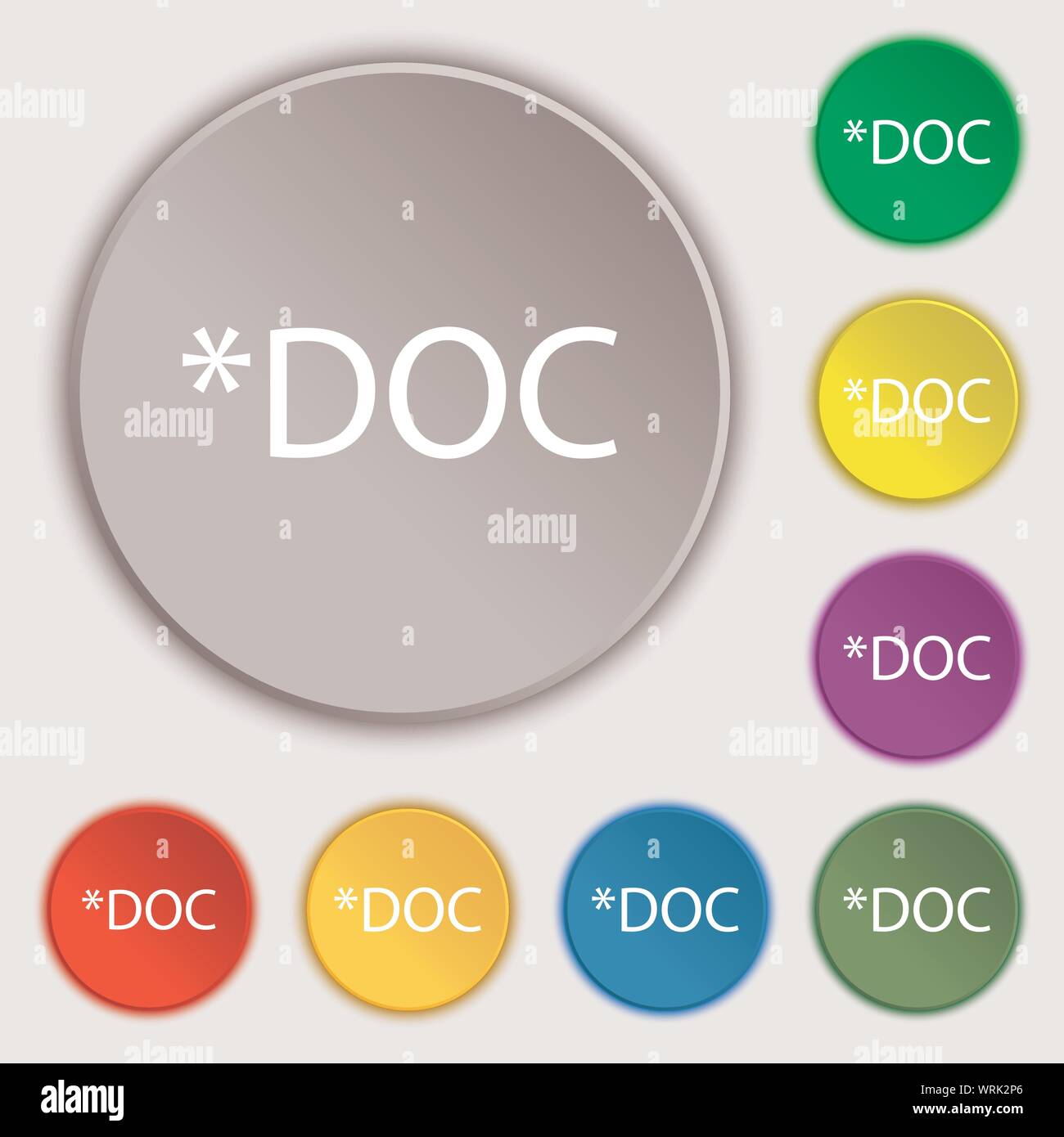 File document icon. Download doc button. Doc file extension symbol ...