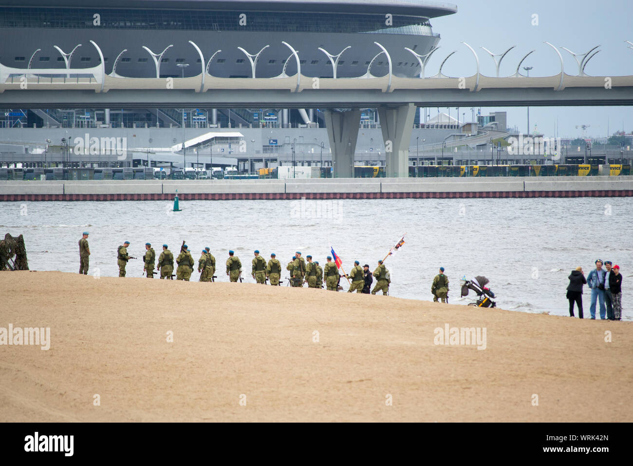 Saint Petersburg, Russia, 2 august 2019. In the VDV day a military ...