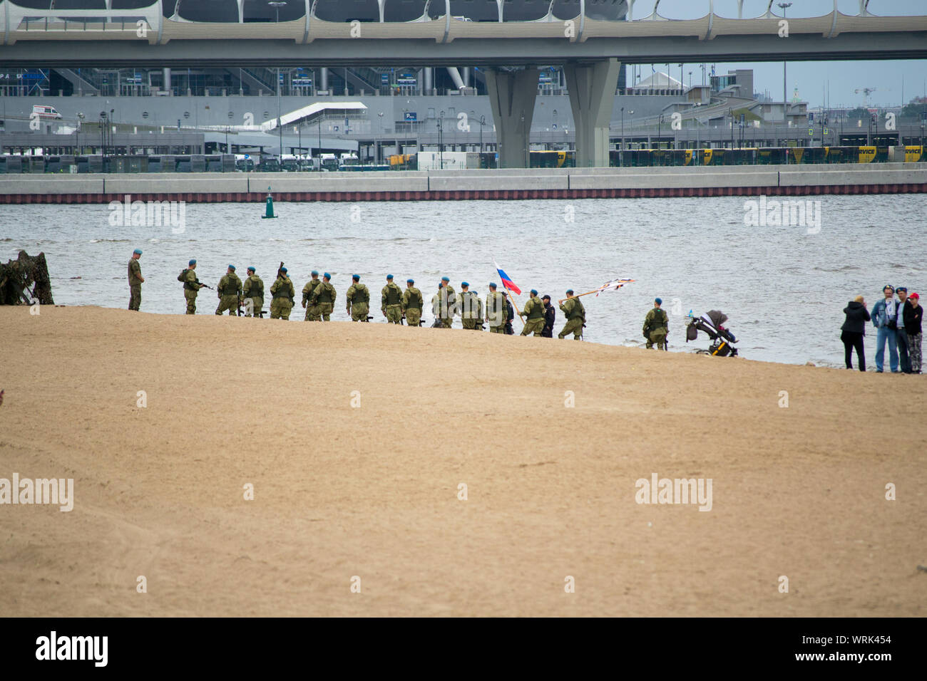 Saint Petersburg, Russia, 2 august 2019. In the VDV day a military ...