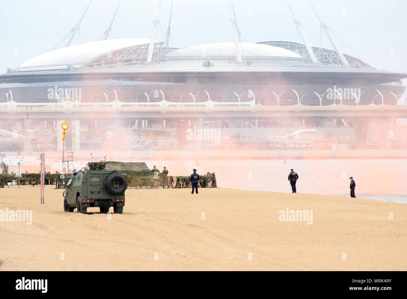 Saint Petersburg, Russia, 2 august 2019. In the VDV day a military ...