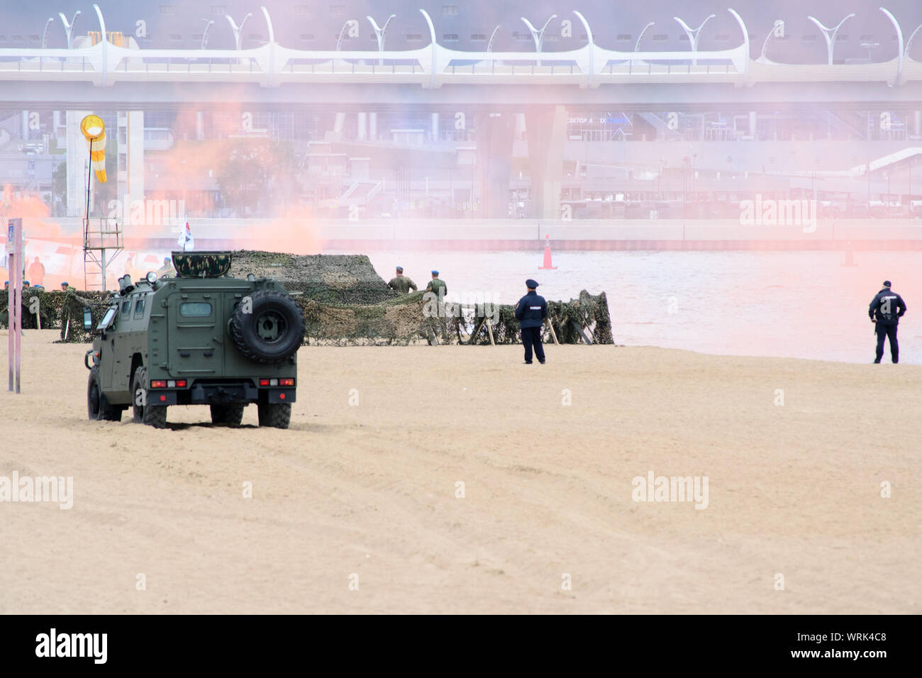 Saint Petersburg, Russia, 2 august 2019. In the VDV day a military ...