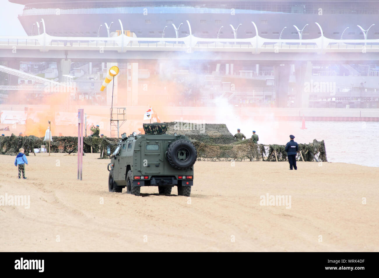 Saint Petersburg, Russia, 2 august 2019. In the VDV day a military ...