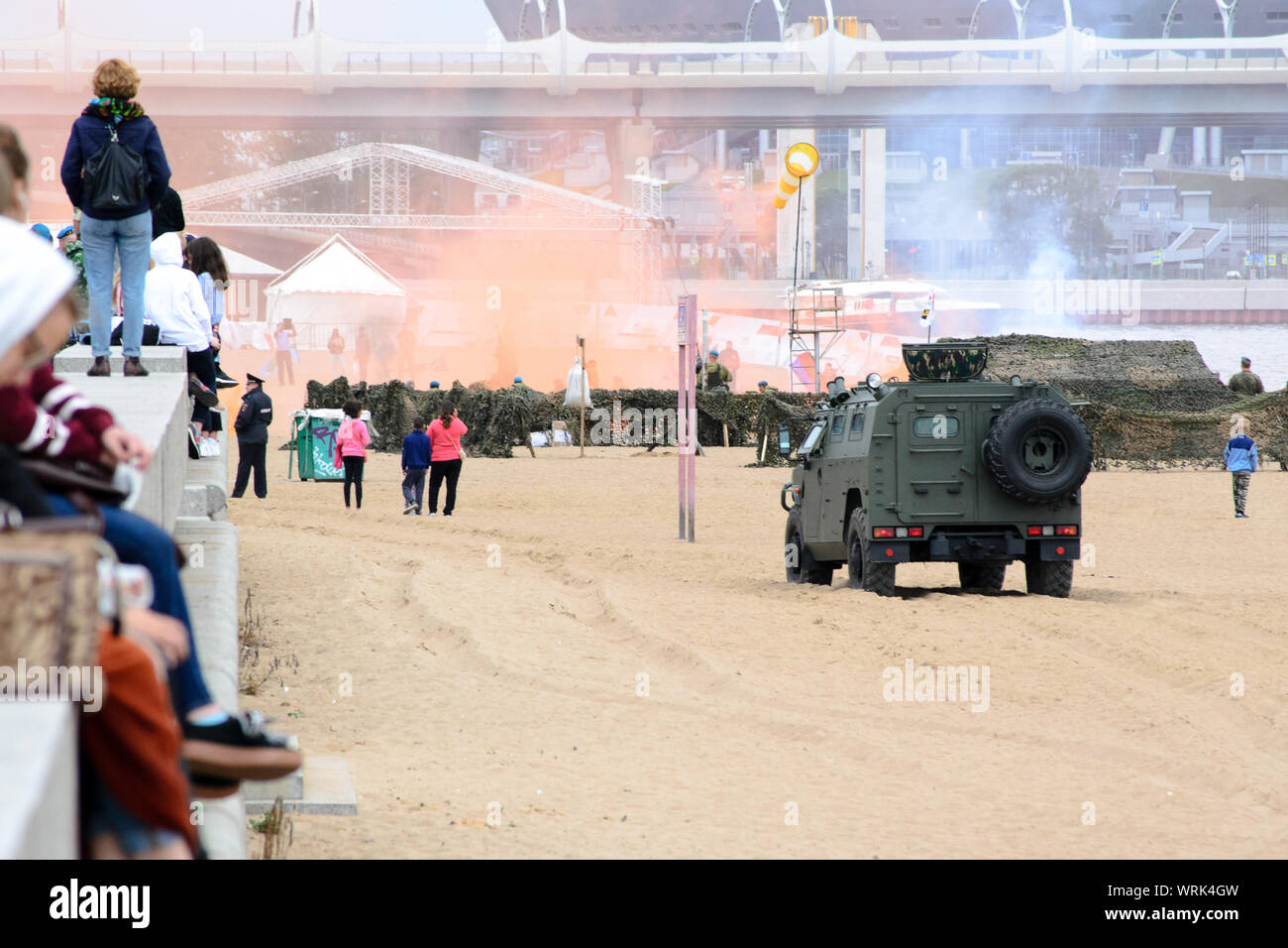 Saint Petersburg, Russia, 2 august 2019. In the VDV day a military ...