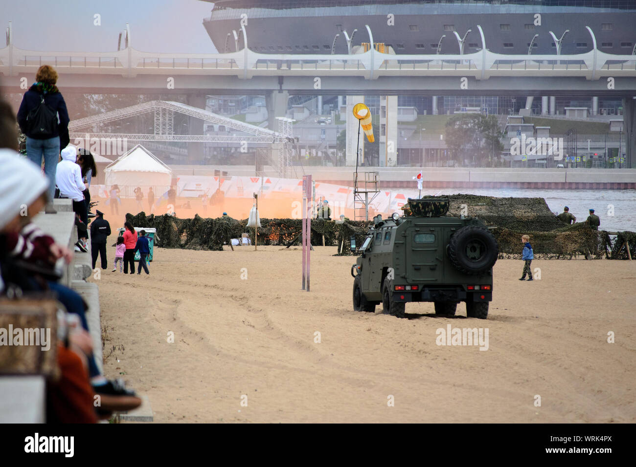 Saint Petersburg, Russia, 2 august 2019. In the VDV day a military ...