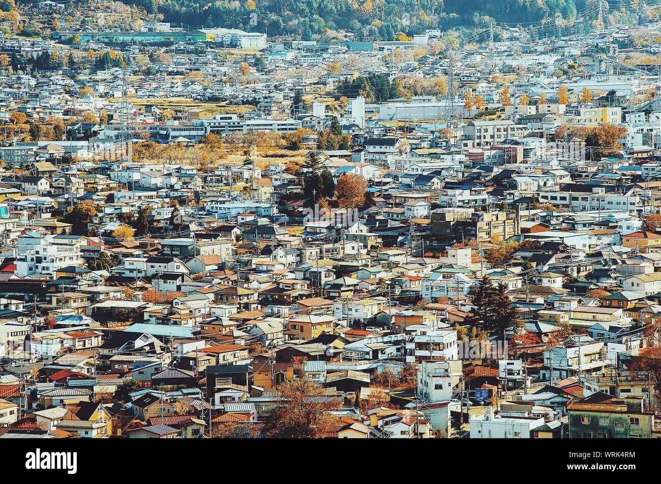 Crowded cityscape building exterior architecture hi-res stock ...