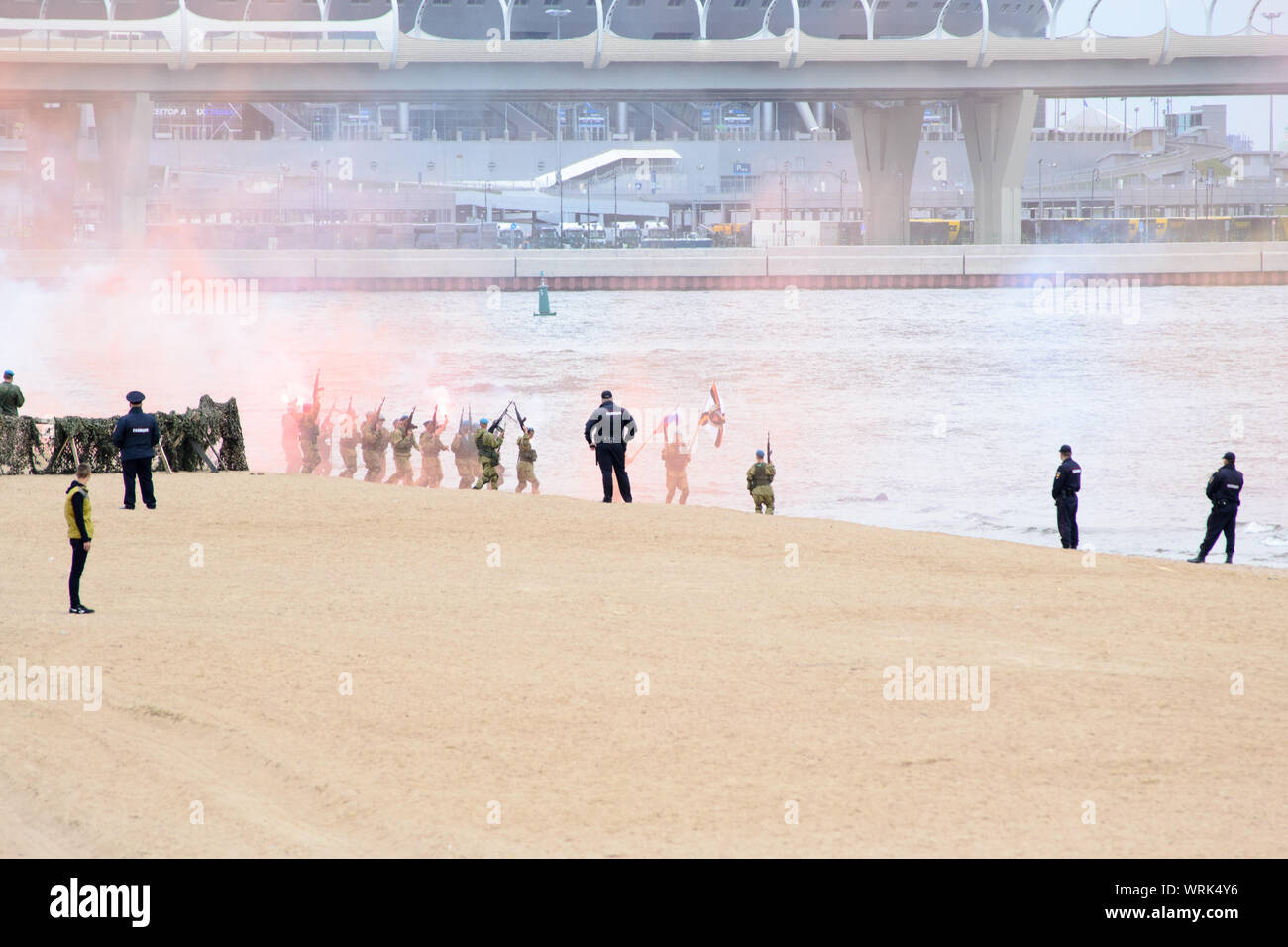 Saint Petersburg, Russia, 2 august 2019. In the VDV day a military ...
