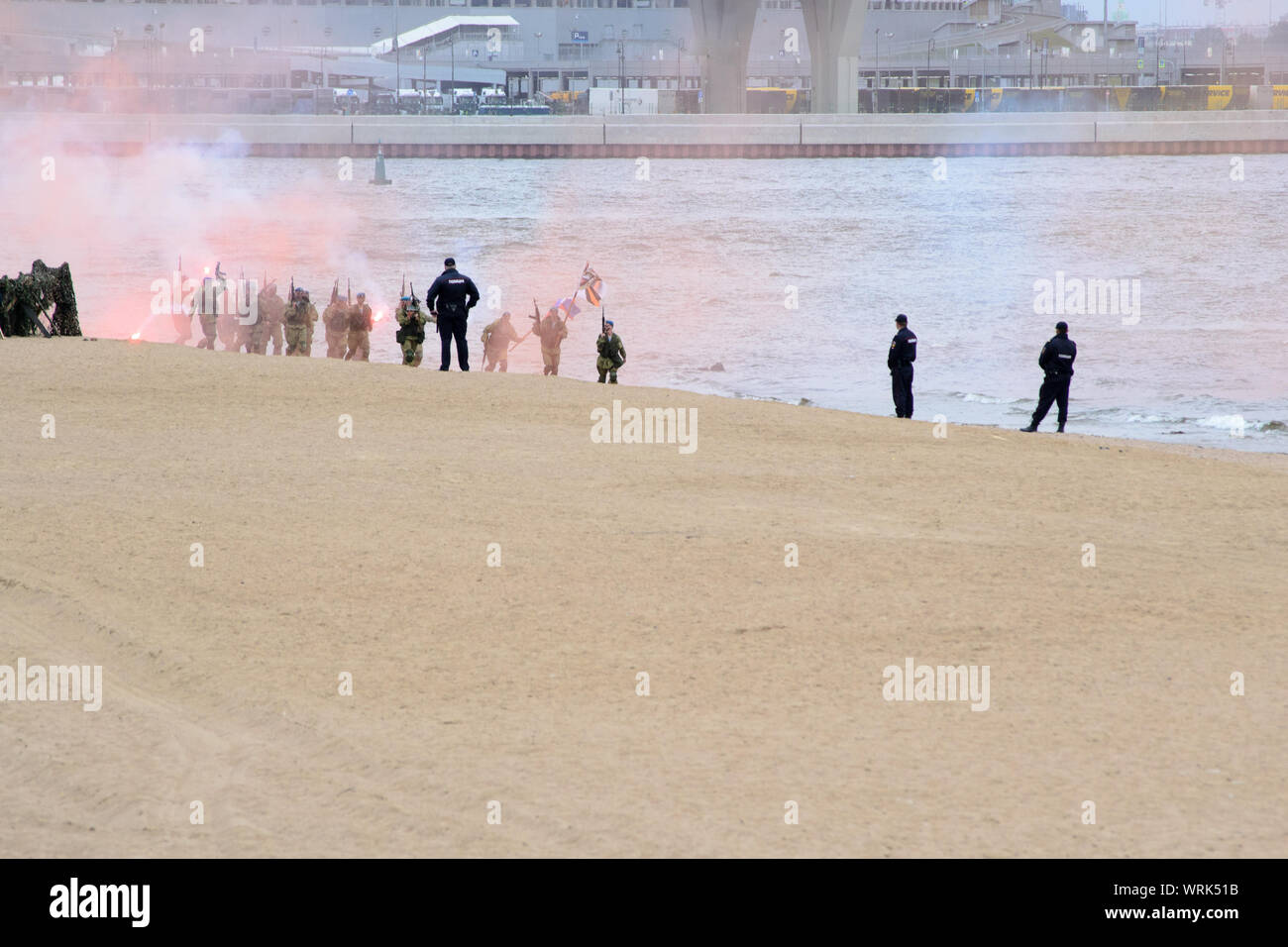 Saint Petersburg, Russia, 2 august 2019. In the VDV day a military ...