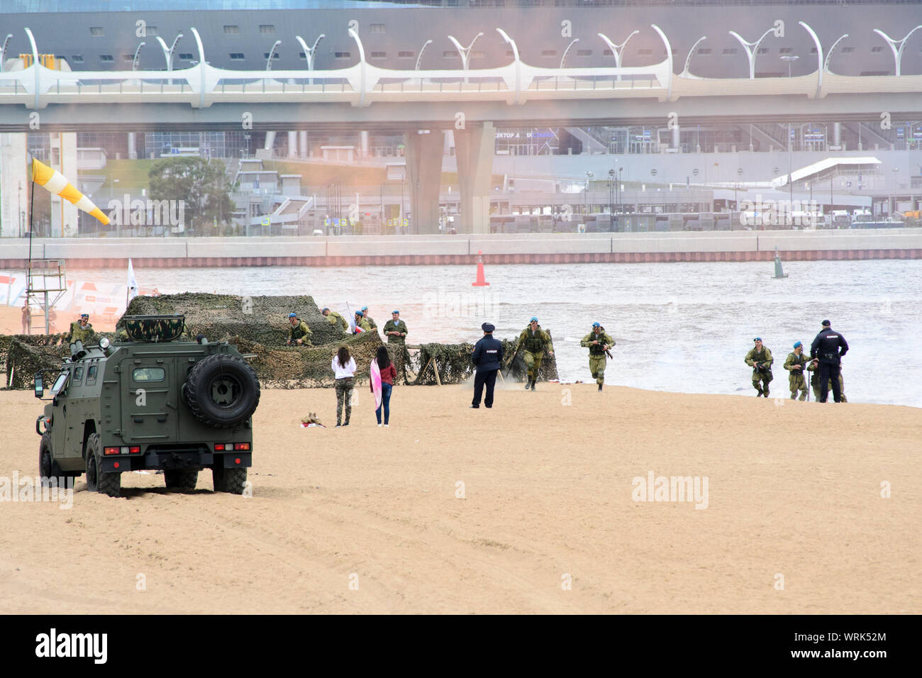 Saint Petersburg, Russia, 2 august 2019. In the VDV day a military ...