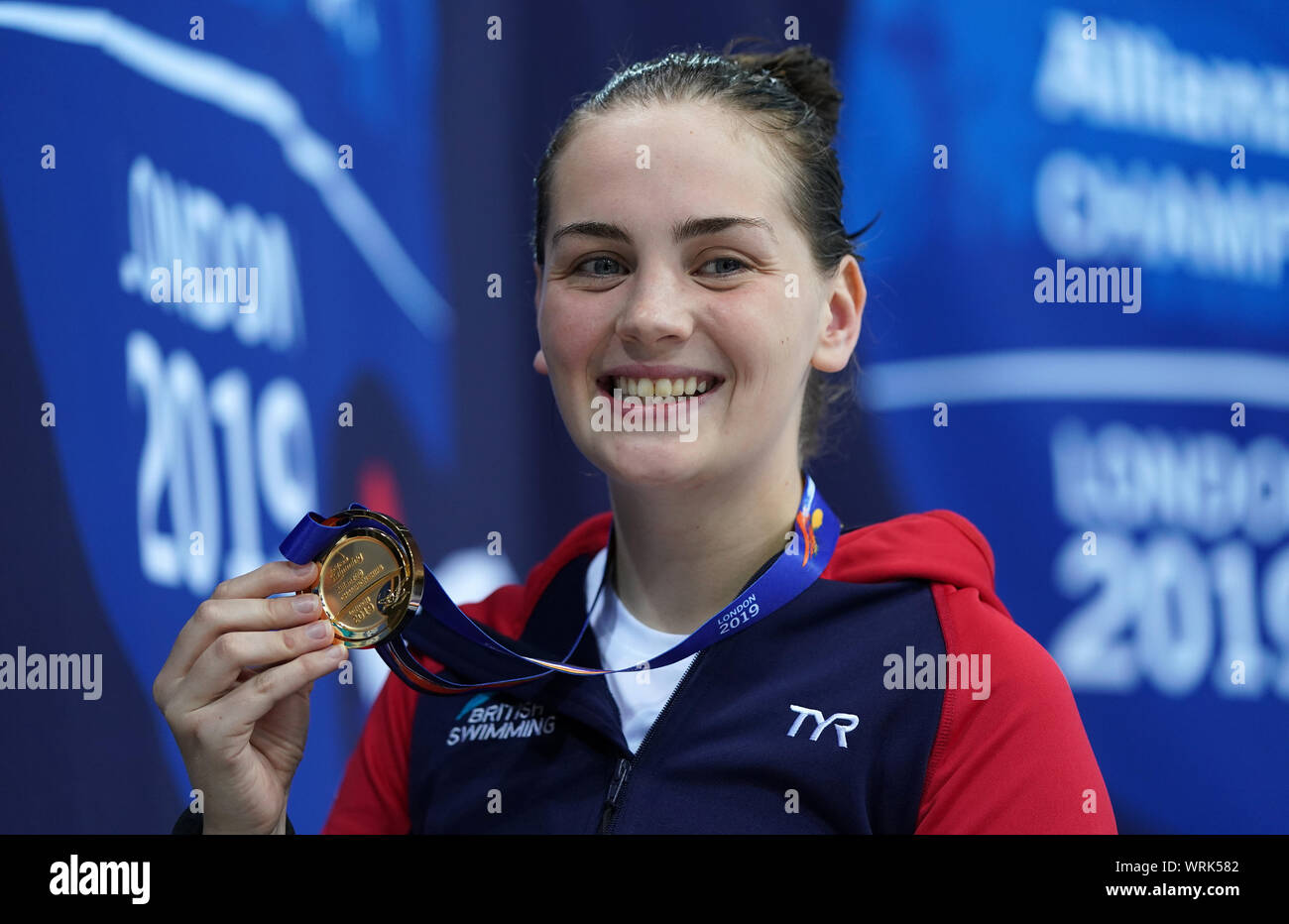 Great Britain's Tully Kearney collects her Gold medal during day two of ...