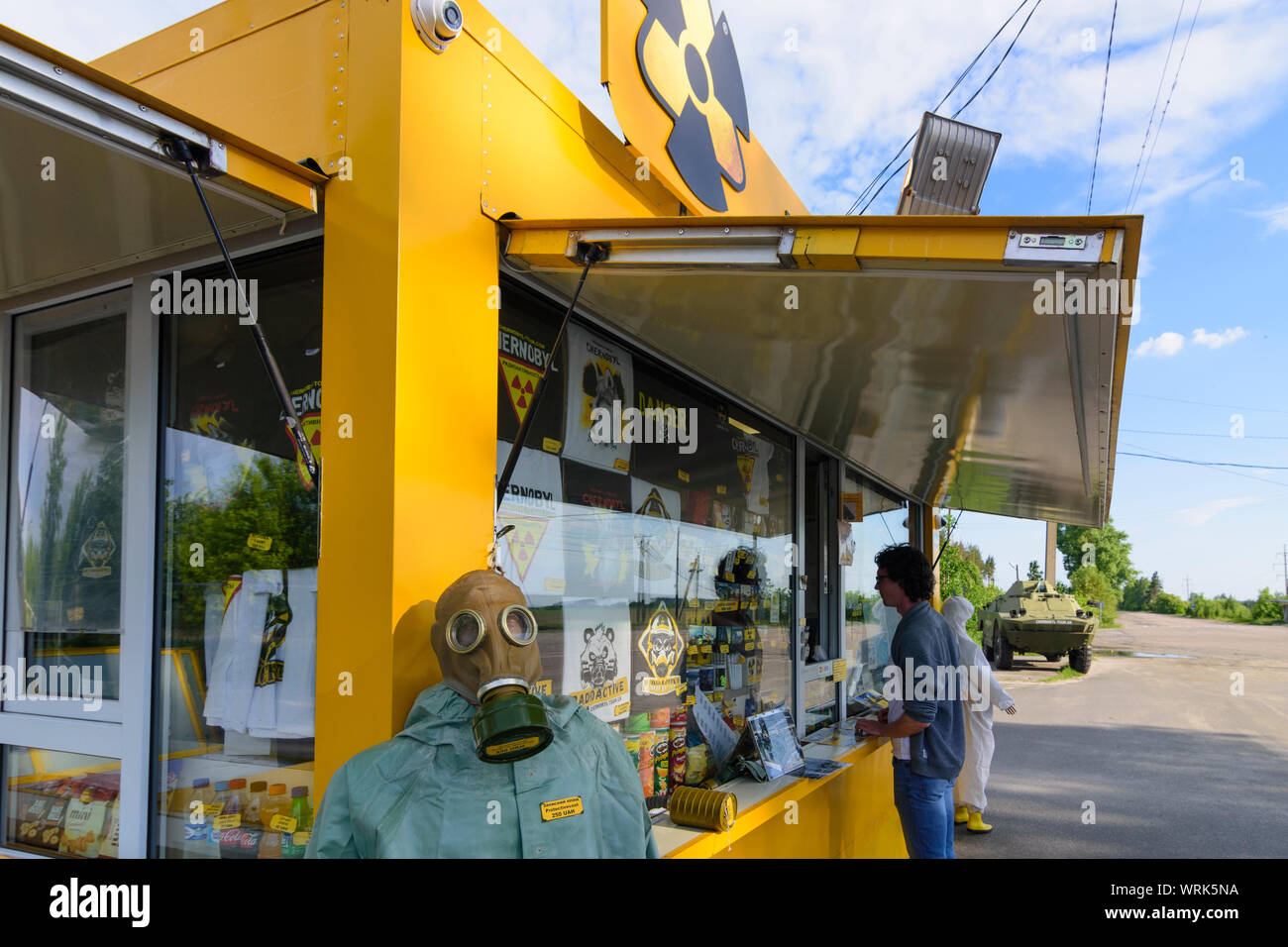 Chernobyl (Chornobyl): souvenir shop named "information center" at ...